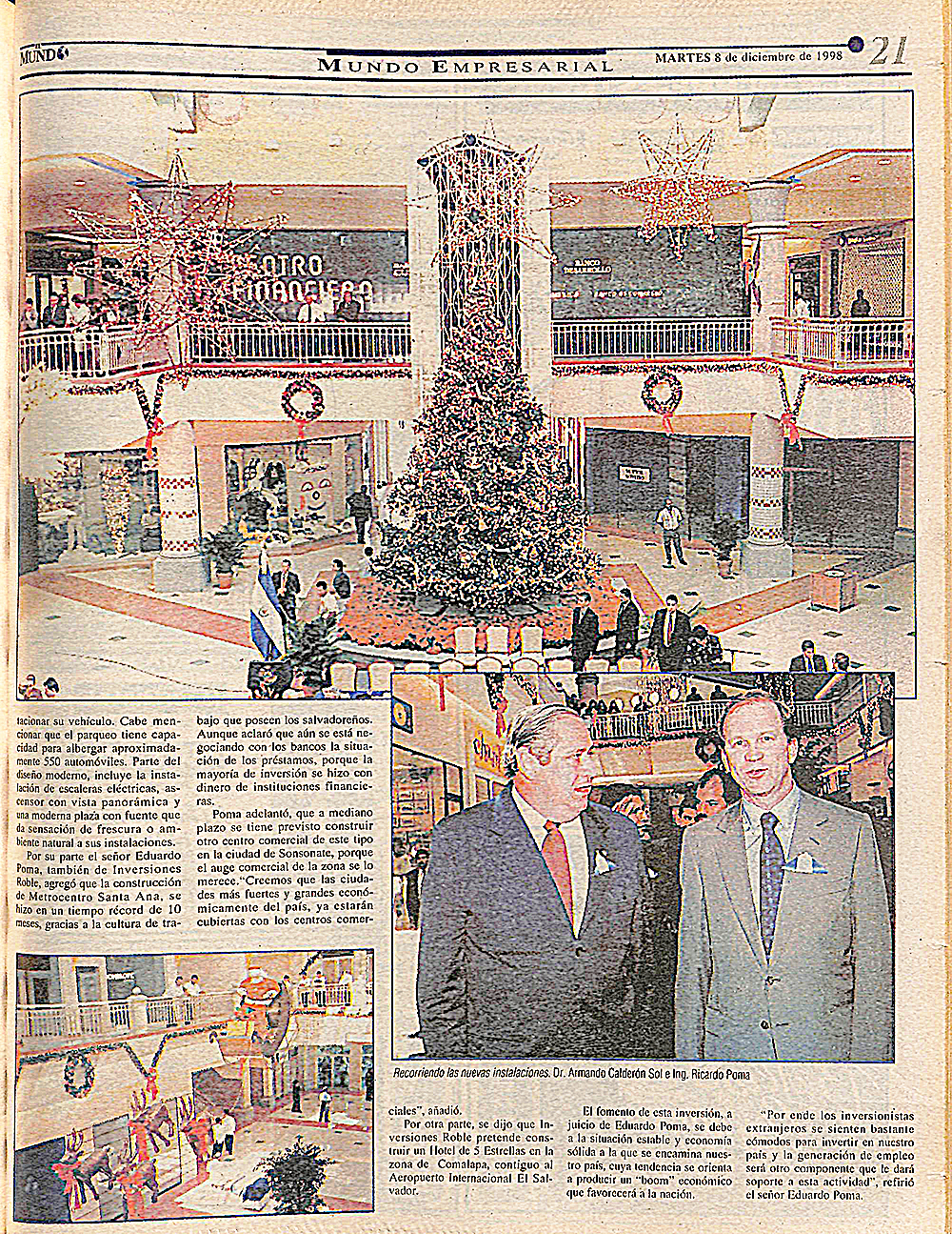Hoy hace 20 años se inauguró Metrocentro Santa Ana